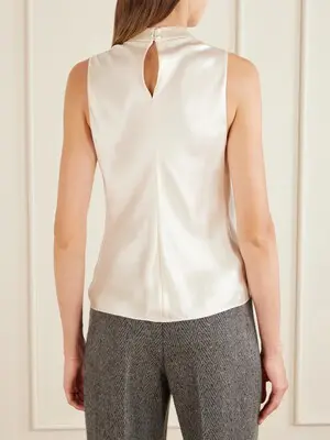 Gabriela Hearst Melina Draped Silk-satin Blouse