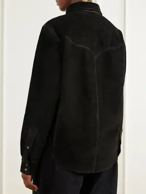 Ralph Lauren Willett Paneled Suede Jacket