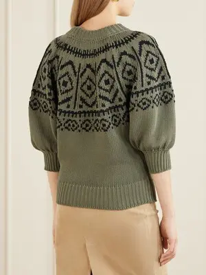 Altuzarra Howard Intarsia-knit Cotton-blend Sweater