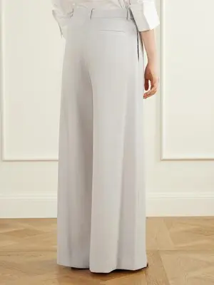TWP Avery Stretch Wool-crepe Wide-leg Pants
