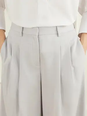 TWP Avery Stretch Wool-crepe Wide-leg Pants
