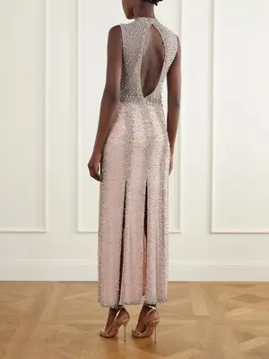 Costarellos Serena Crystal-embroidered Tulle Gown