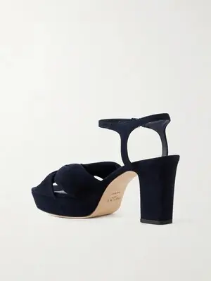 JIMMY CHOO Heloise 80 Suede Sandals