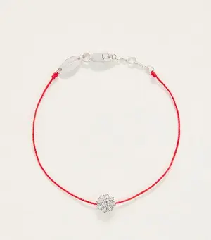 REDLINE Sol Bracelet With Diamonds In White Gold - Red