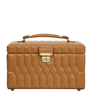 Wolf Medium Lauren Jewellery Box - Brown