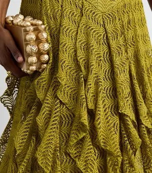 PatBO Ruffle Petal Maxi Skirt