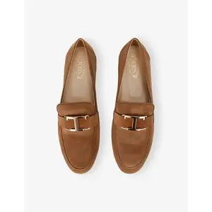 TOD'S Suede Logo-hardware Loafers