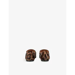 TOD'S Barretta Leopard Calf-hair Loafers