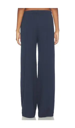 LESET Pointelle Boxer Pant In Midnight Melange