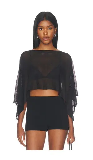 MORE TO COME Orson Knit Poncho In . Also