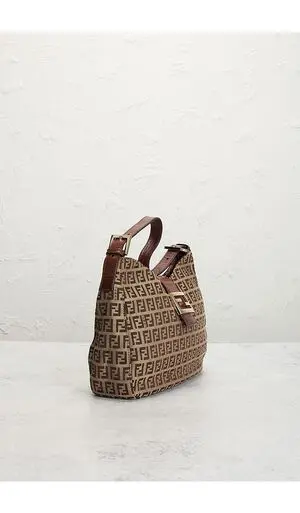 FWRD RENEW Fendi Zucchino Monogram Shoulder Bag