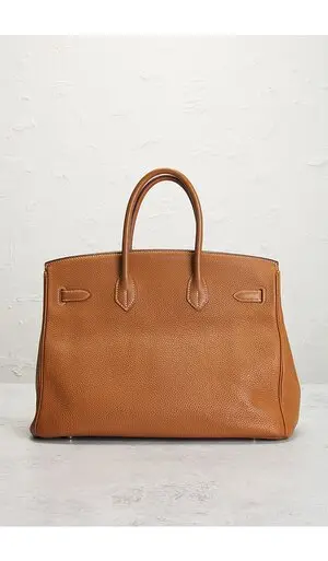 FWRD RENEW Hermes Togo Birkin 35 Retourne Handbag - Brown