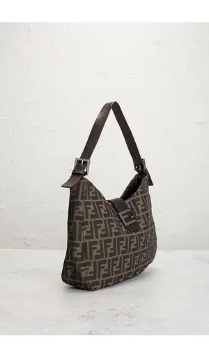 FWRD RENEW Fendi Zucca Monogram Shoulder Bag