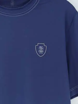 Brunello Cucinelli Technical Nylon T-shirt With Front Logo