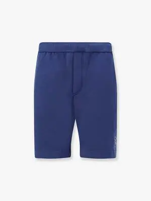 Brunello Cucinelli Cotton Bermuda Shorts With Contrasting Logo