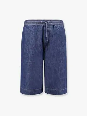 Loewe Cotton Bermuda Shorts With Anagram Logo On The Back