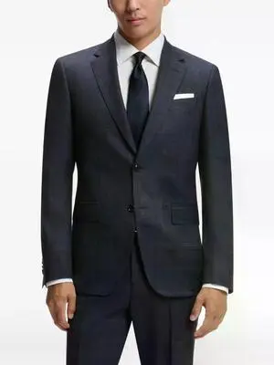 BOSS Check-pattern Wool Suit - Blue