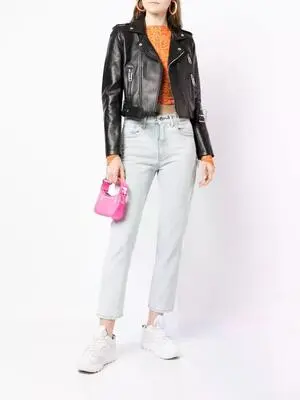 Off-White Cropped Straight-leg Jeans