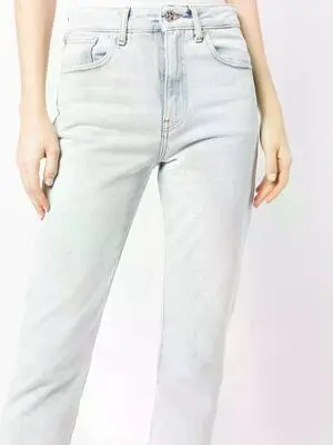 Off-White Cropped Straight-leg Jeans