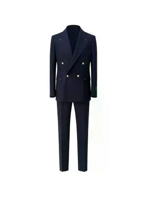 FRANZESE COLLECTION Rolls Royce Double-breasted Wool Suit - Blue