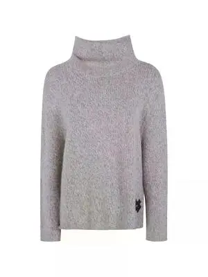 KUJTEN Cashmere Marl Effect Roll Neck Sweater - Brown