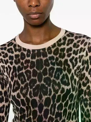 BASERANGE Leopard-print Long-sleeve T-shirt