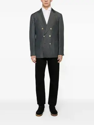 Brunello Cucinelli Double-breasted Mélange Blazer