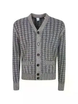 Aspesi Waffle-knit Wool Cardigan - Grey
