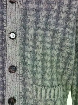 Aspesi Waffle-knit Wool Cardigan