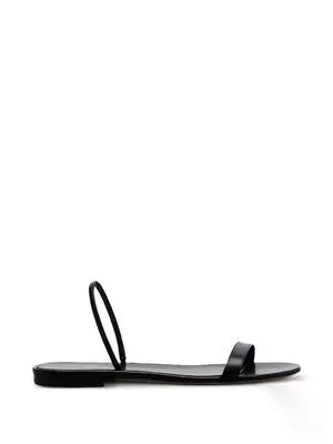 THE ROW Ella Flat Sandals - Black