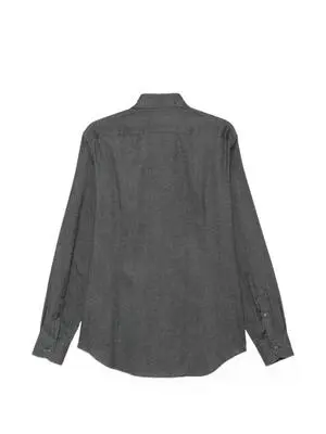 Corneliani Herringbone-weave Long-sleeve Shirt