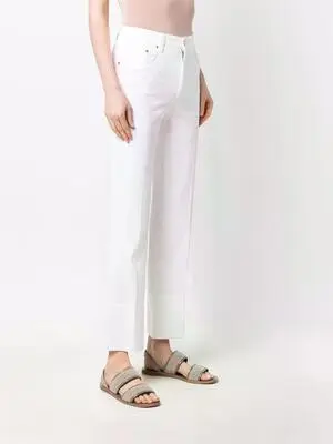 Brunello Cucinelli High-waisted Flared Jeans With Turn-up Hem