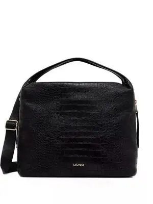 Liu Jo Large Croc-effect Tote Bag - Black
