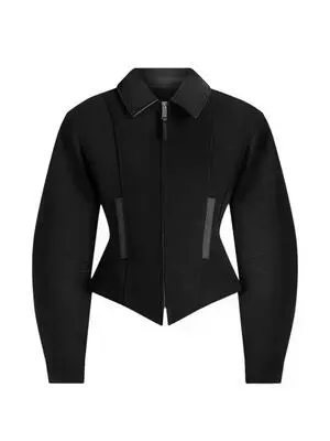 Manière De Voir Maniere De Voir Hourglass Gabardine Jacket - Black