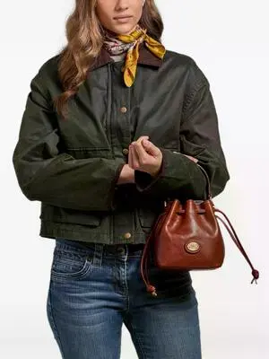 THE BRIDGE Mini Story Leather Drawstring Bucket Bag