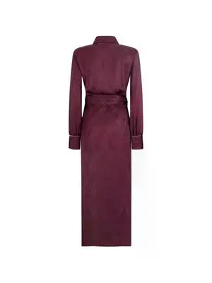 John Richmond Jacquard Pattern Rhinestone Embellished Maxi Dress