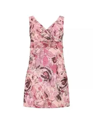 John Richmond Floral Jacquard Mini Dress