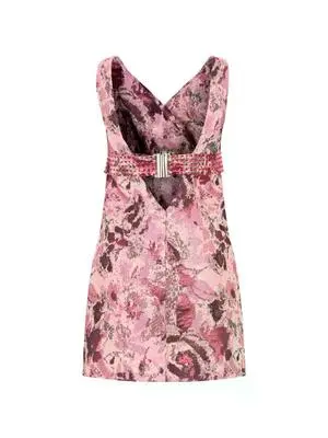 John Richmond Floral Jacquard Mini Dress