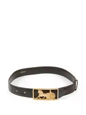 Celine 1970s Caleche Leather Belt - Brown