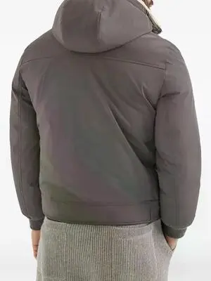 Brunello Cucinelli Stretch Bonded Nylon Down Jacket With Detachable Hood