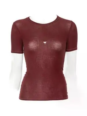 BASERANGE Heart-cutout Ribbed T-shirt