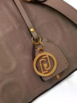 Liu Jo Embossed Logo Leather Satchel Bag