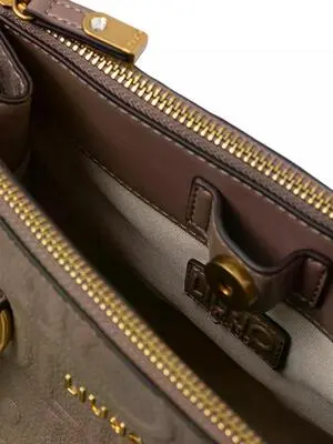 Liu Jo Embossed Logo Leather Satchel Bag
