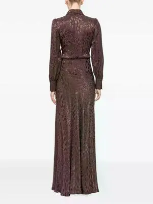 NISSA Leopard-print Viscose-blend Dress