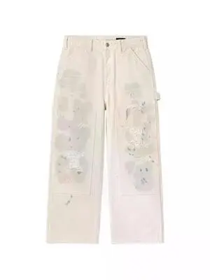 EVISU Distressed Double-knee Trousers