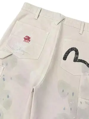EVISU Distressed Double-knee Trousers