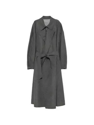 Emporio Armani Belted Wool-blend Oversized Coat