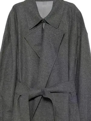 Emporio Armani Belted Wool-blend Oversized Coat
