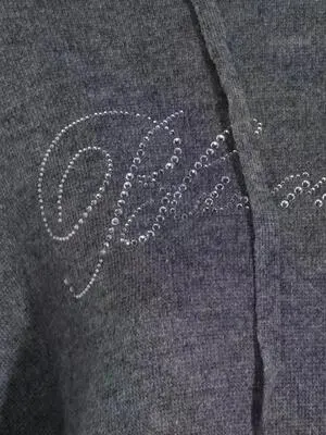 Blumarine Crystal-embellished Drawstring Hoodie