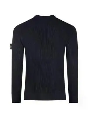 Stone Island Ribbed-knit Logo-patch Sweater